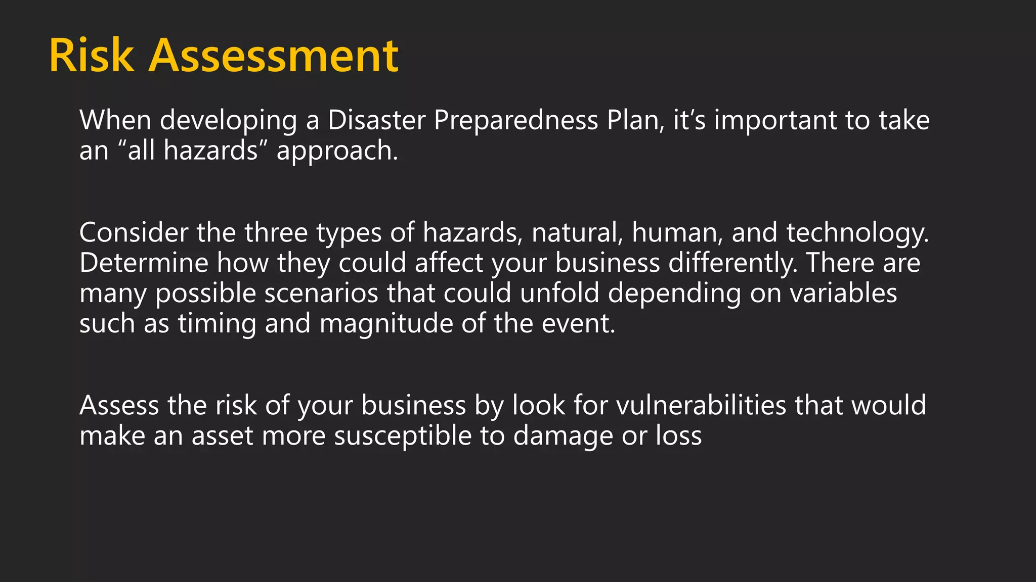 A Guide to Disaster Preparedness for Businesses | PPTX