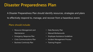 A Guide to Disaster Preparedness for Businesses | PPTX