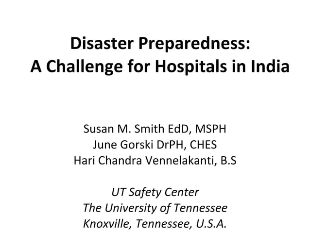 Disaster Preparedness | PPT