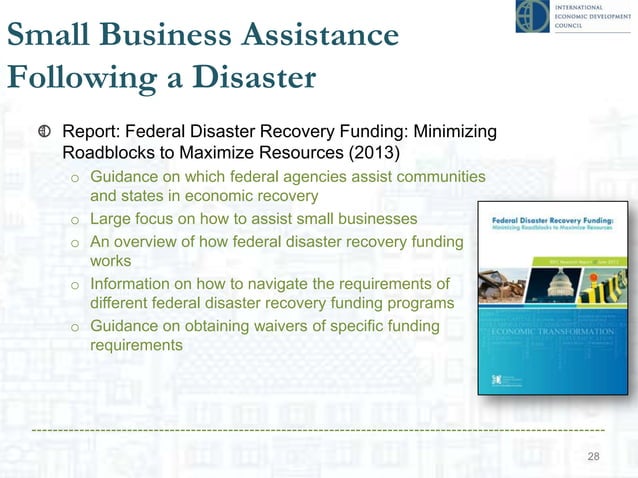 IEDC's Disaster Recovery & Preparedness Work | PPT