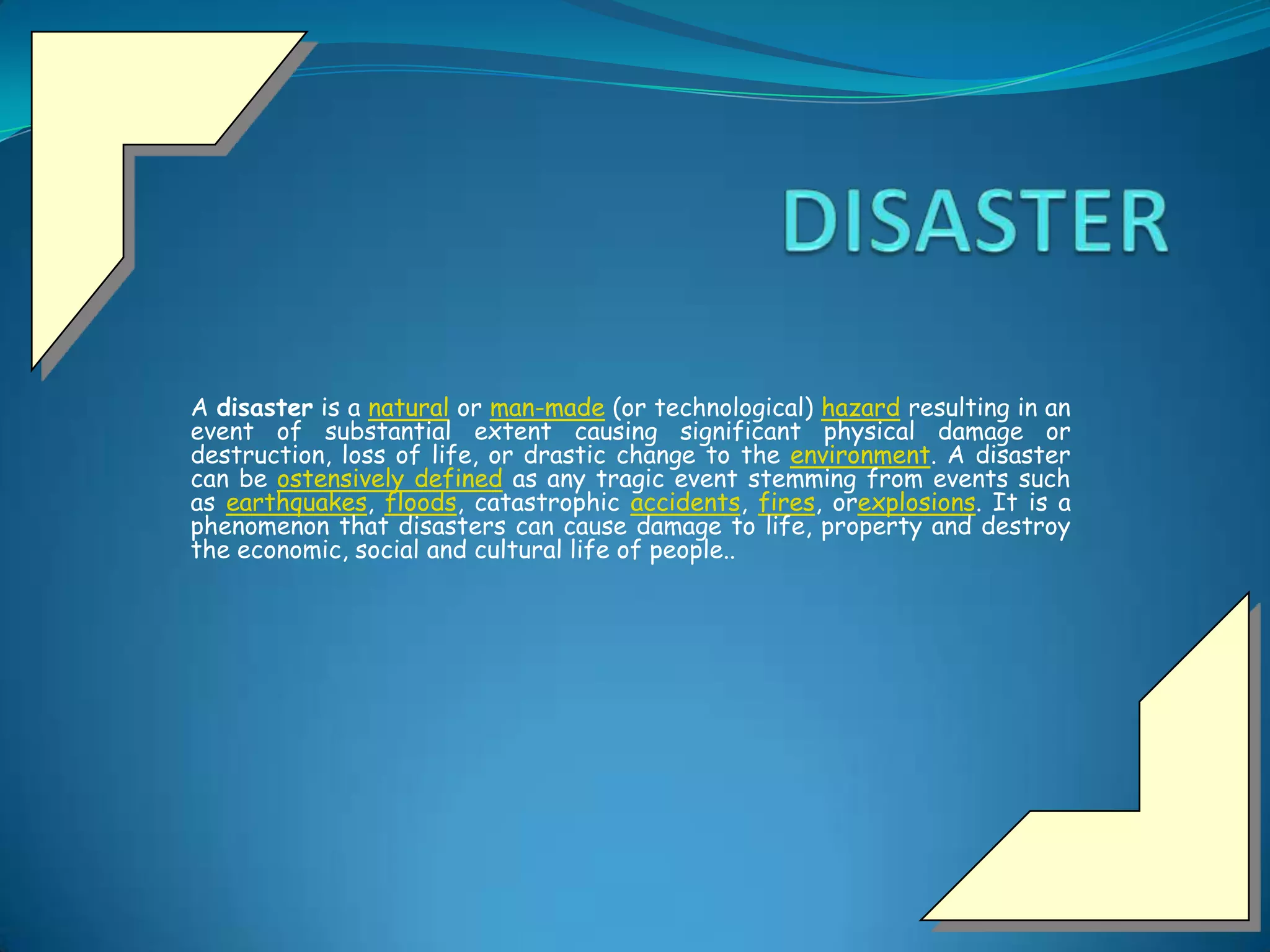 Disaster presentation | PPTX