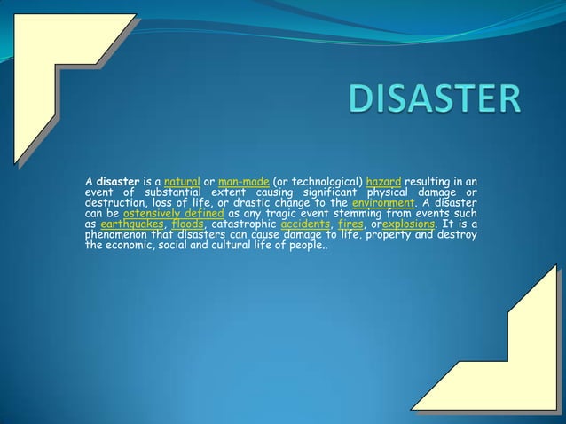 Disaster presentation | PPT