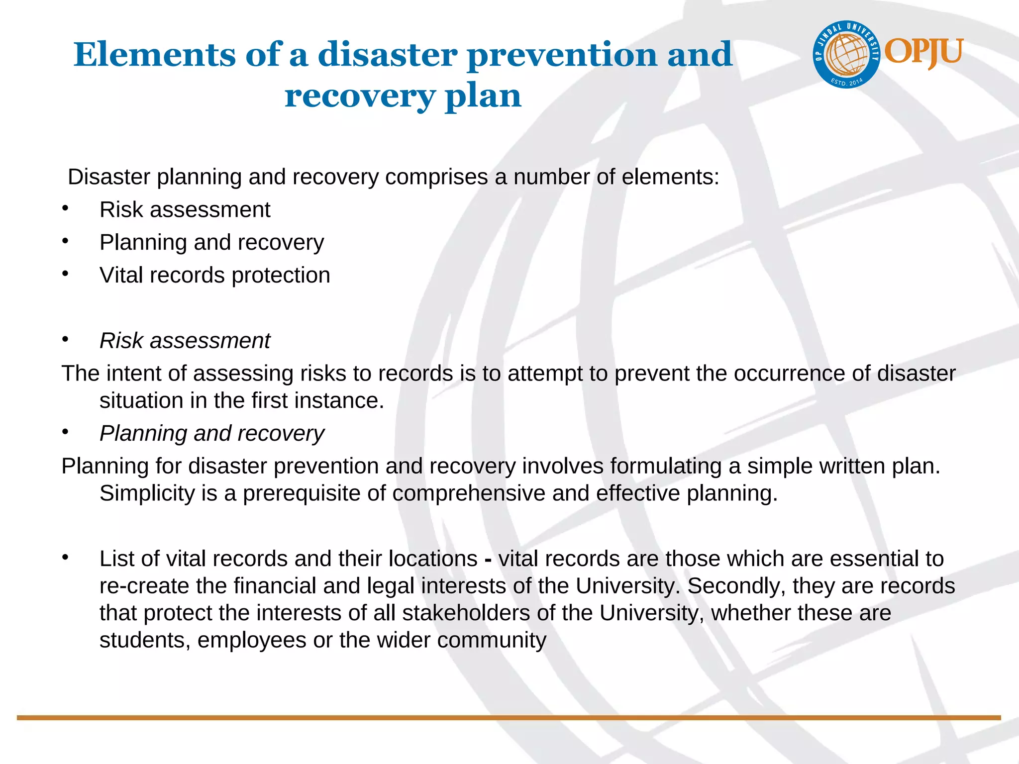 Disaster prevention and recovery | PPT