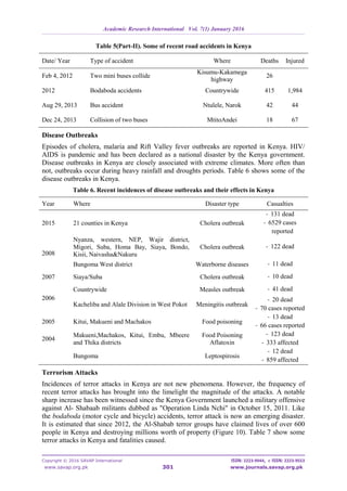 PROFILING DISASTERS IN KENYA AND THEIR CAUSES | PDF