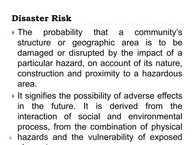 Disaster readiness and risk reduction | PPTX | Disasters