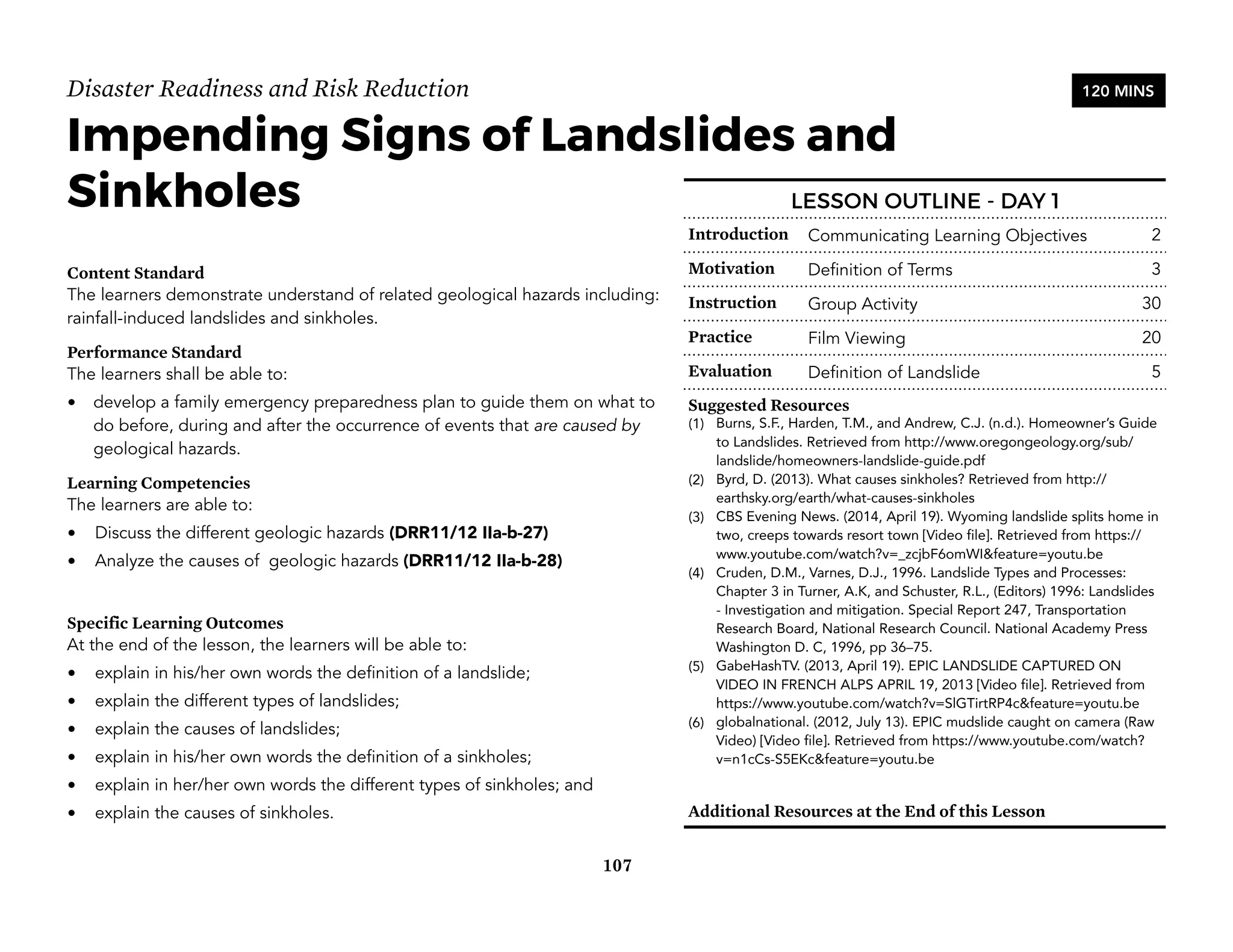 Disaster readiness and risk reduction | PDF