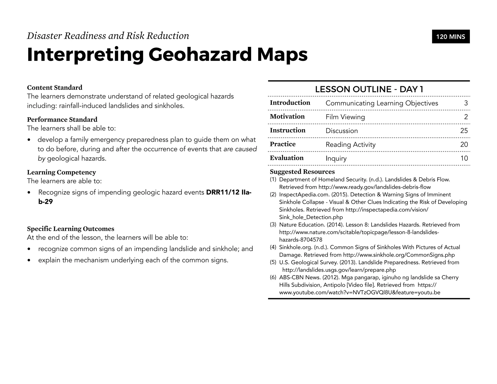 Disaster readiness and risk reduction | PDF