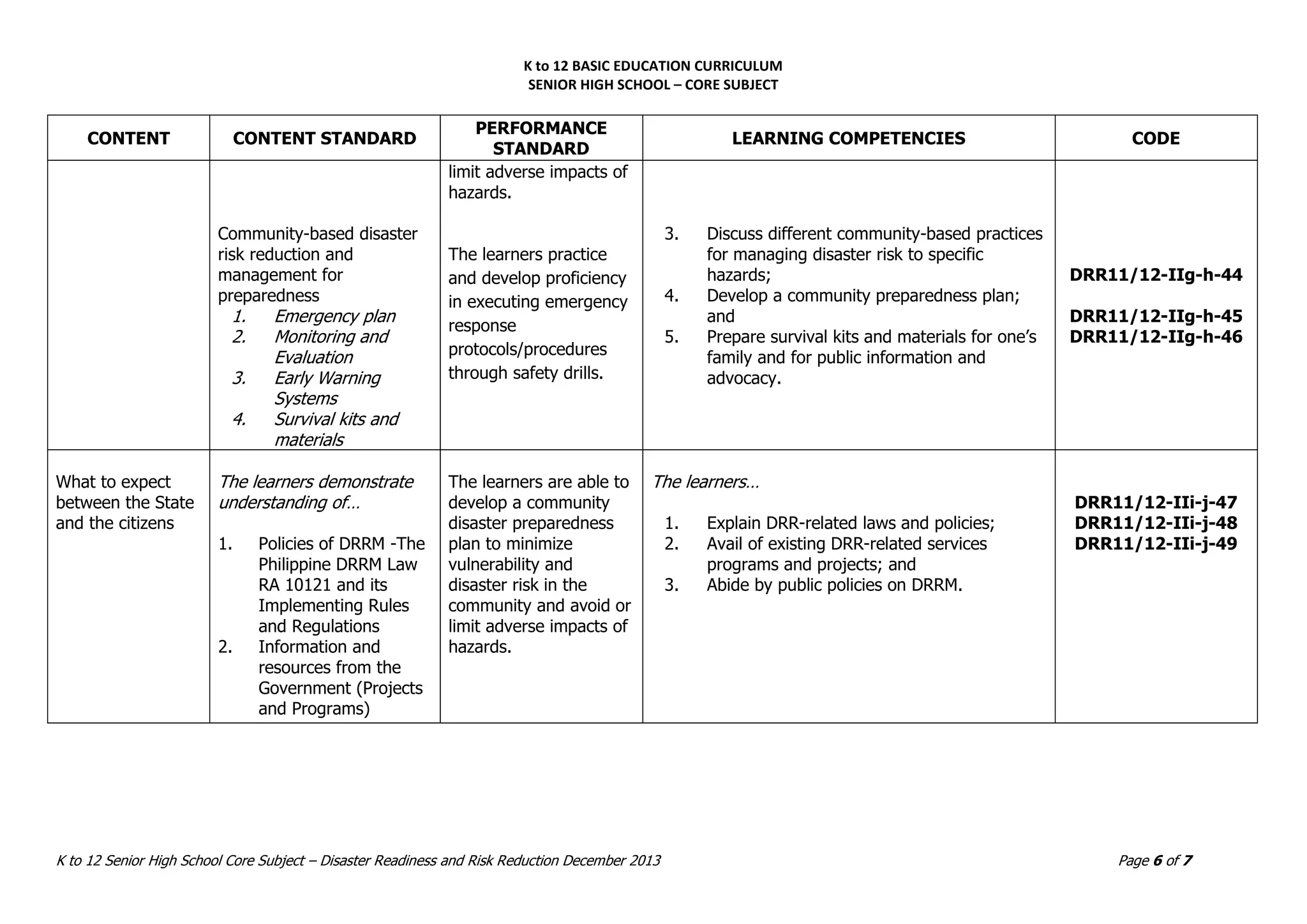 Disaster readiness and risk reduction | PDF