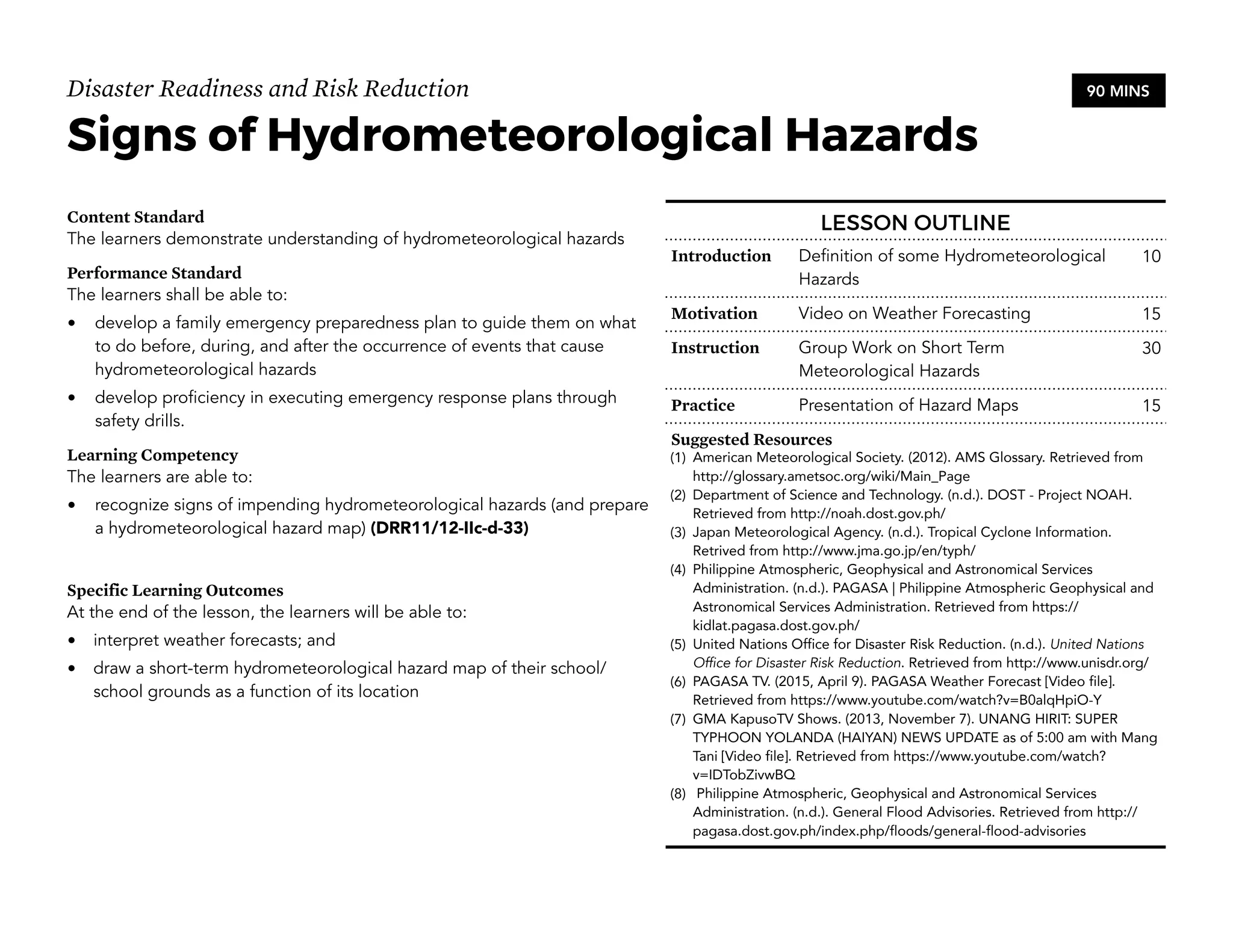 Disaster readiness and risk reduction | PDF