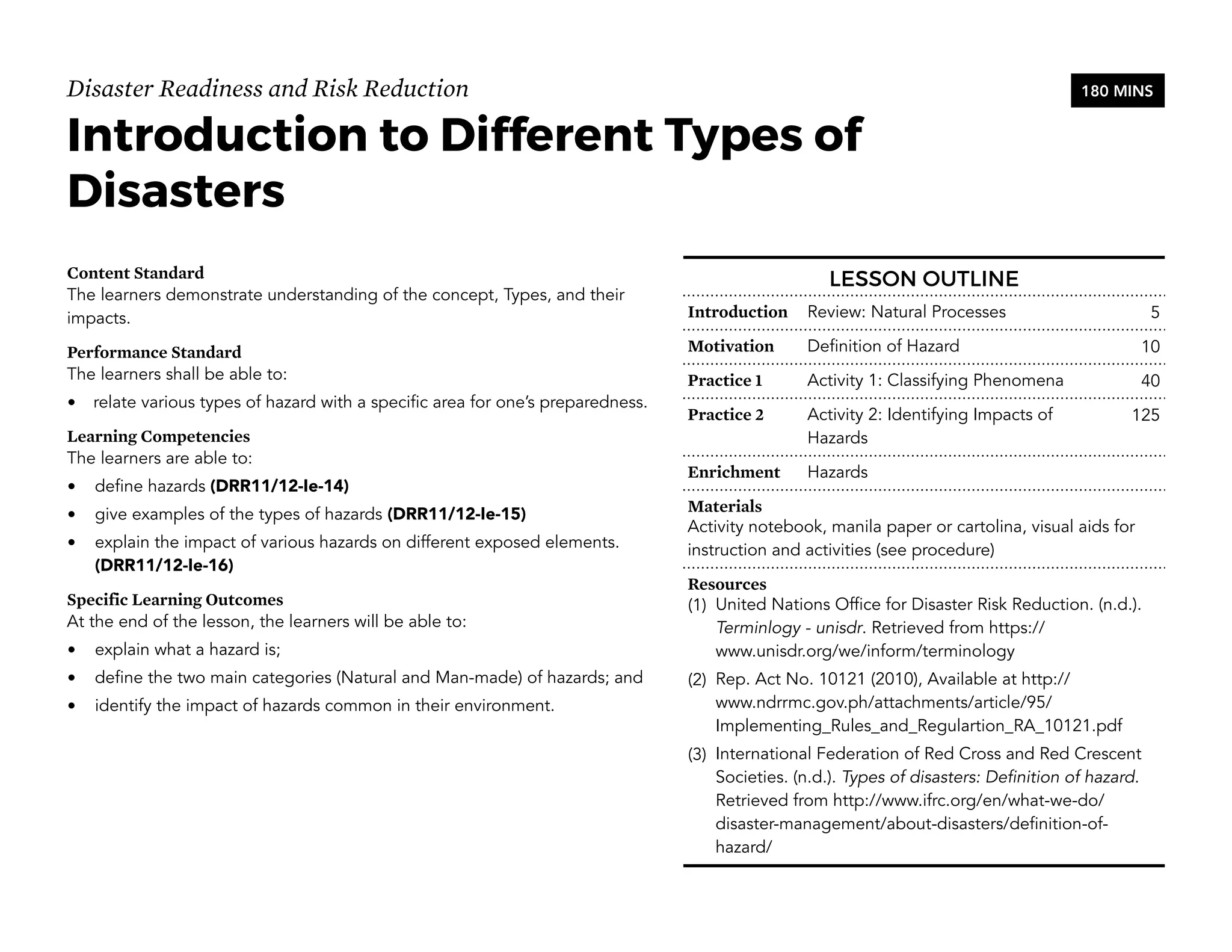 Disaster readiness and risk reduction | PDF