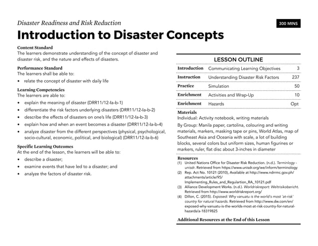 Disaster readiness and risk reduction | PDF