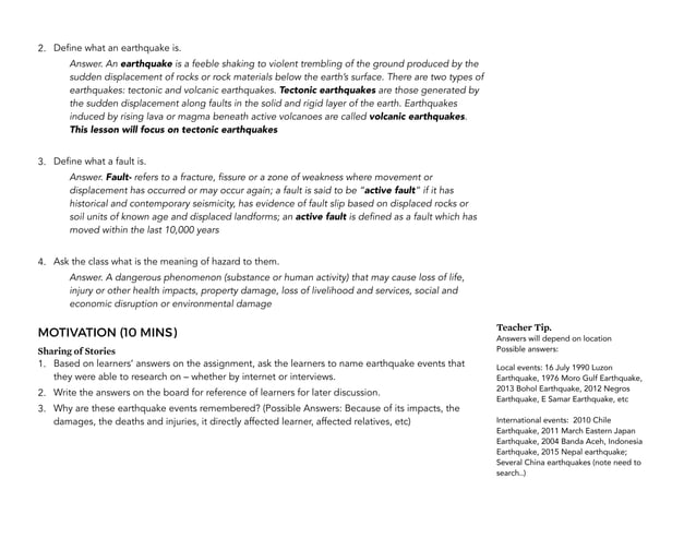 Disaster readiness and risk reduction