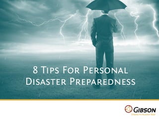 8 Tips For Personal Disaster Preparedness | PPT | Free Download