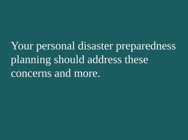 8 Tips For Personal Disaster Preparedness | PPT