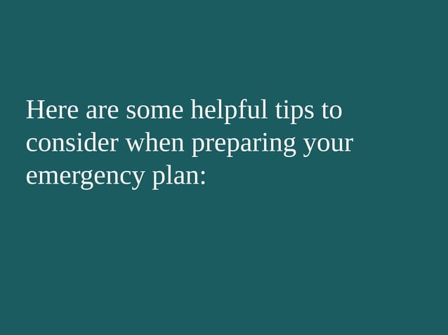 8 Tips For Personal Disaster Preparedness | PPT | Free Download