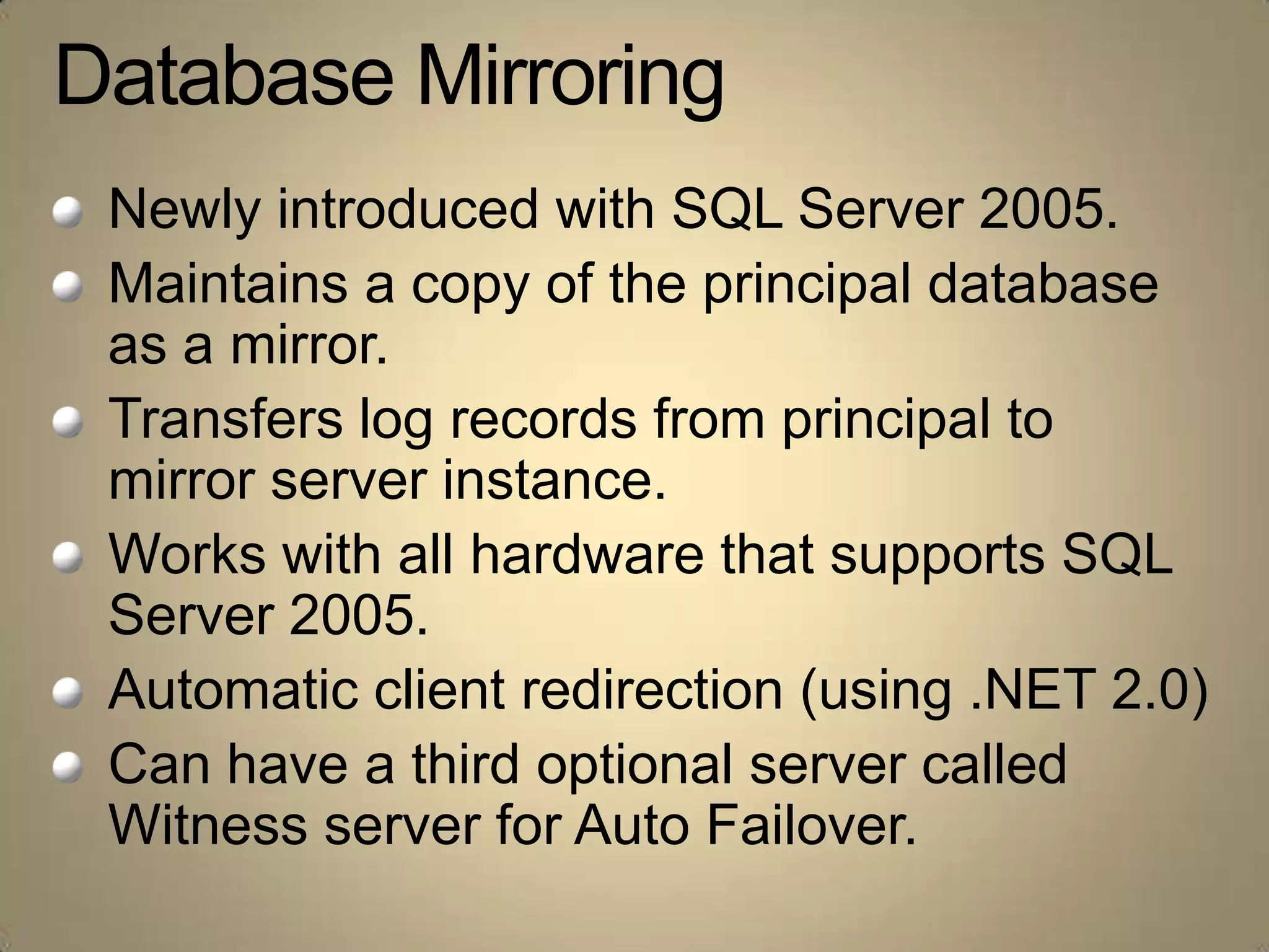 Disaster recovery in sql server | PPT