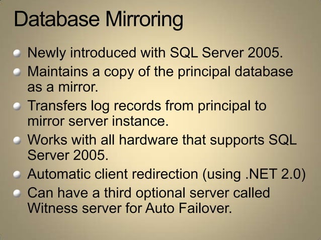 Disaster recovery in sql server | PPT