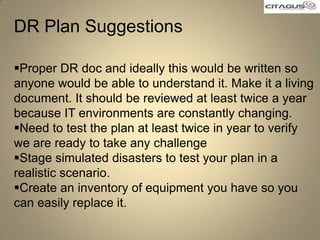 Disaster recovery in sql server | PPT