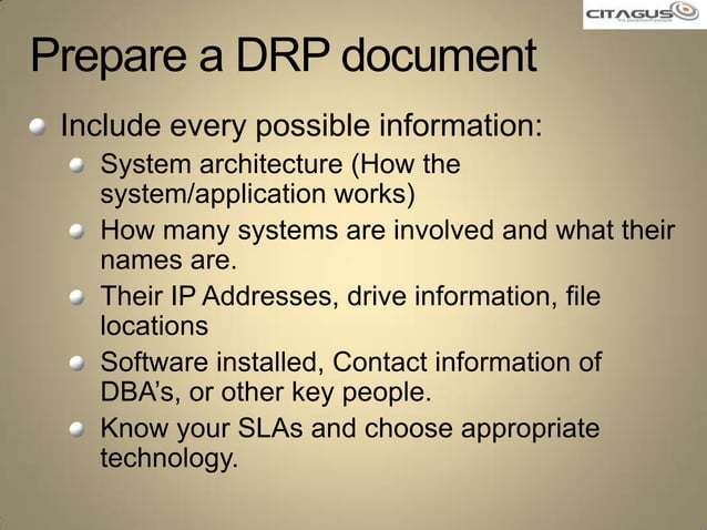 Disaster recovery in sql server | PPT