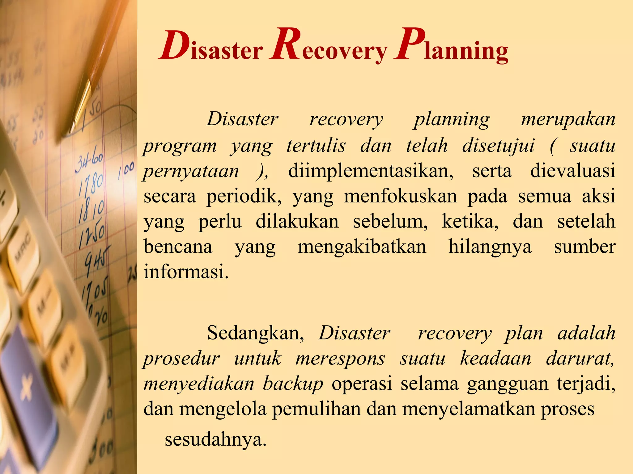 Disaster recovery plan | PPT