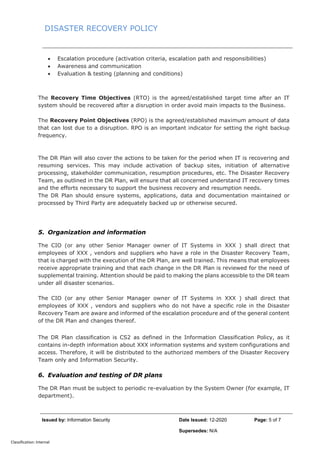 Disaster Recovery Policy .docx
