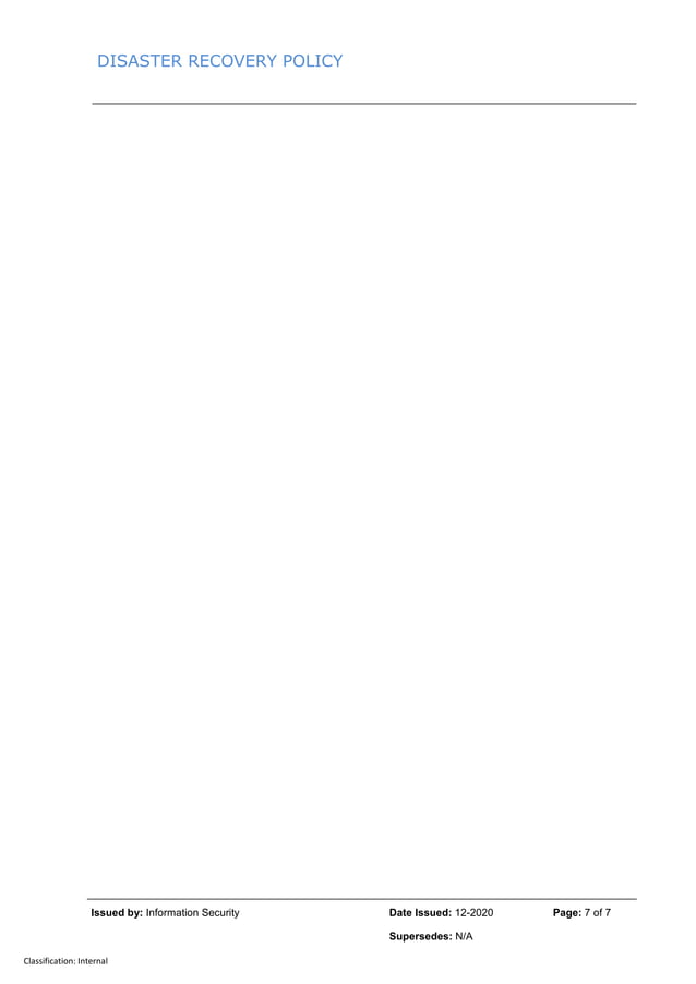 Disaster Recovery Policy .docx