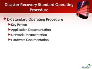 Disaster Recovery Solution for common industry | PPTX