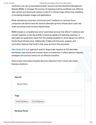 Disaster Recovery Solutions with OCI - Best Practices for Seamless Cloud Migration.pdf
