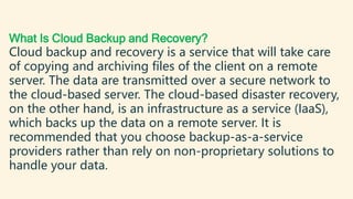 Disaster Recovery vs Data Backup what is the difference | PPT