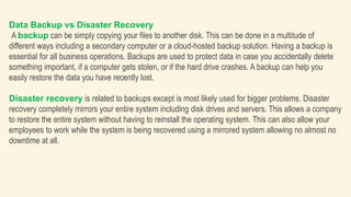 Disaster Recovery vs Data Backup what is the difference | PPT