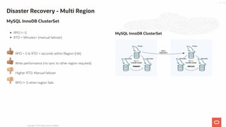 Disaster Recovery with MySQL InnoDB ClusterSet - What is it and how do ...