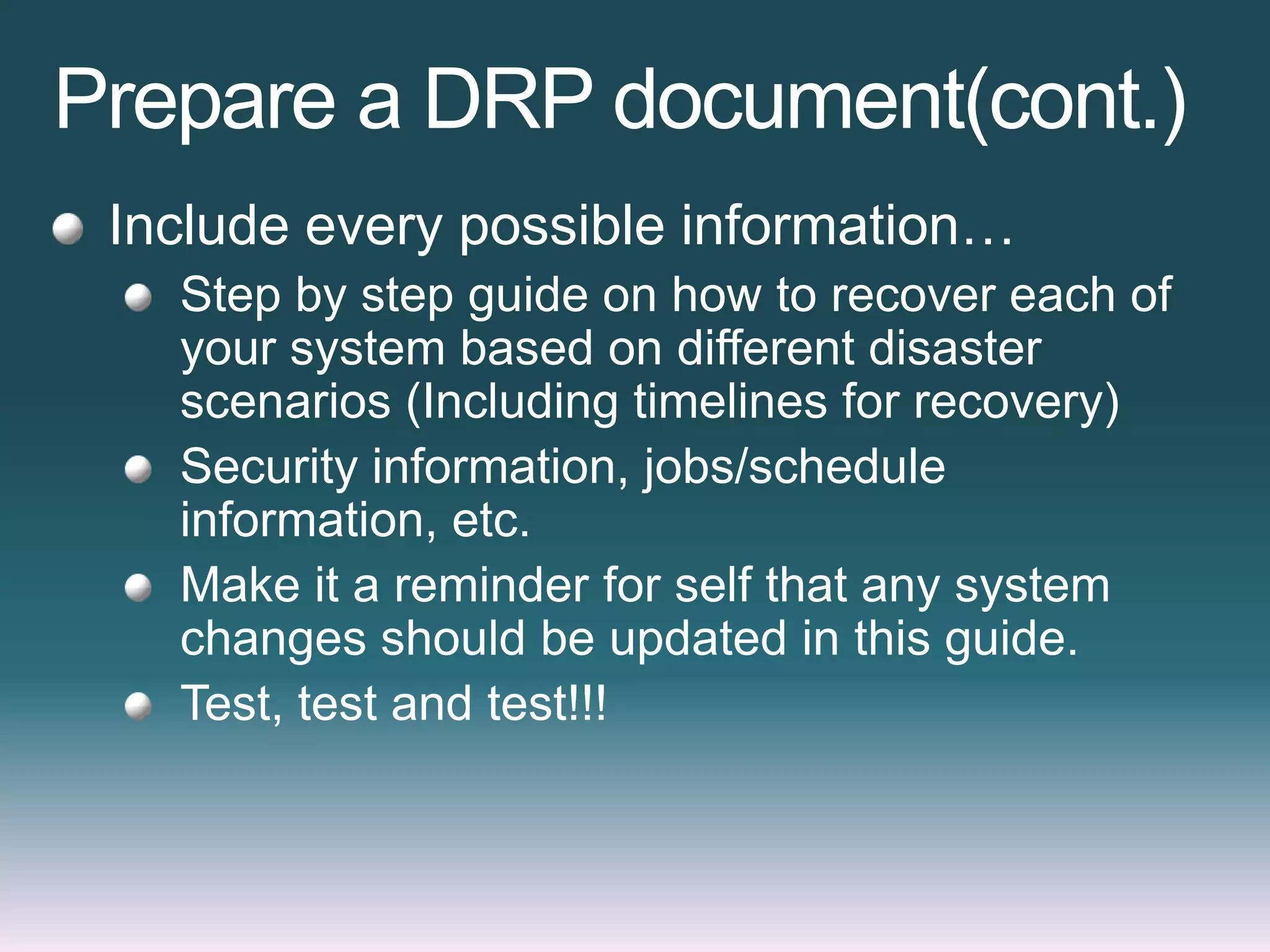 Disaster recovery with sql server | PPTX