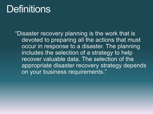 Disaster recovery with sql server | PPT