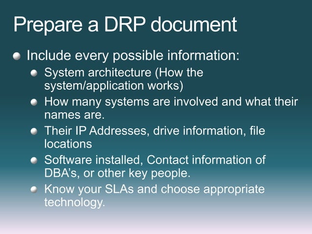 Disaster recovery with sql server | PPT