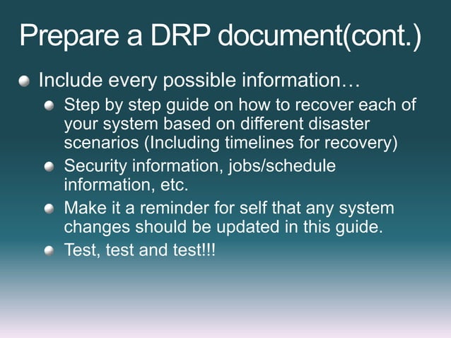 Disaster recovery with sql server | PPT