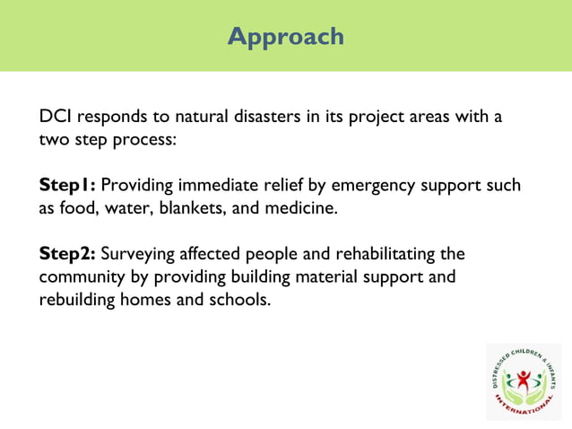 Disaster Relief & Rehabilitation Program Overview | PPT