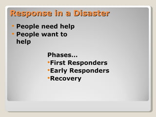 Disaster relief initiative | PPT