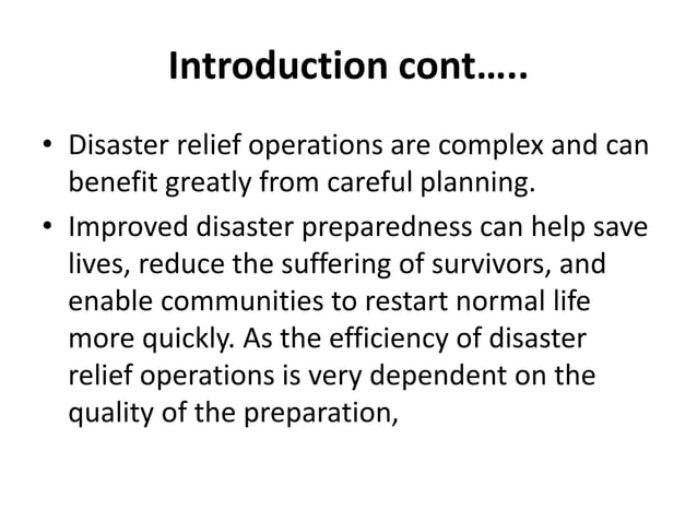 Disaster relief operations | PPTX | First Aid | Injuries