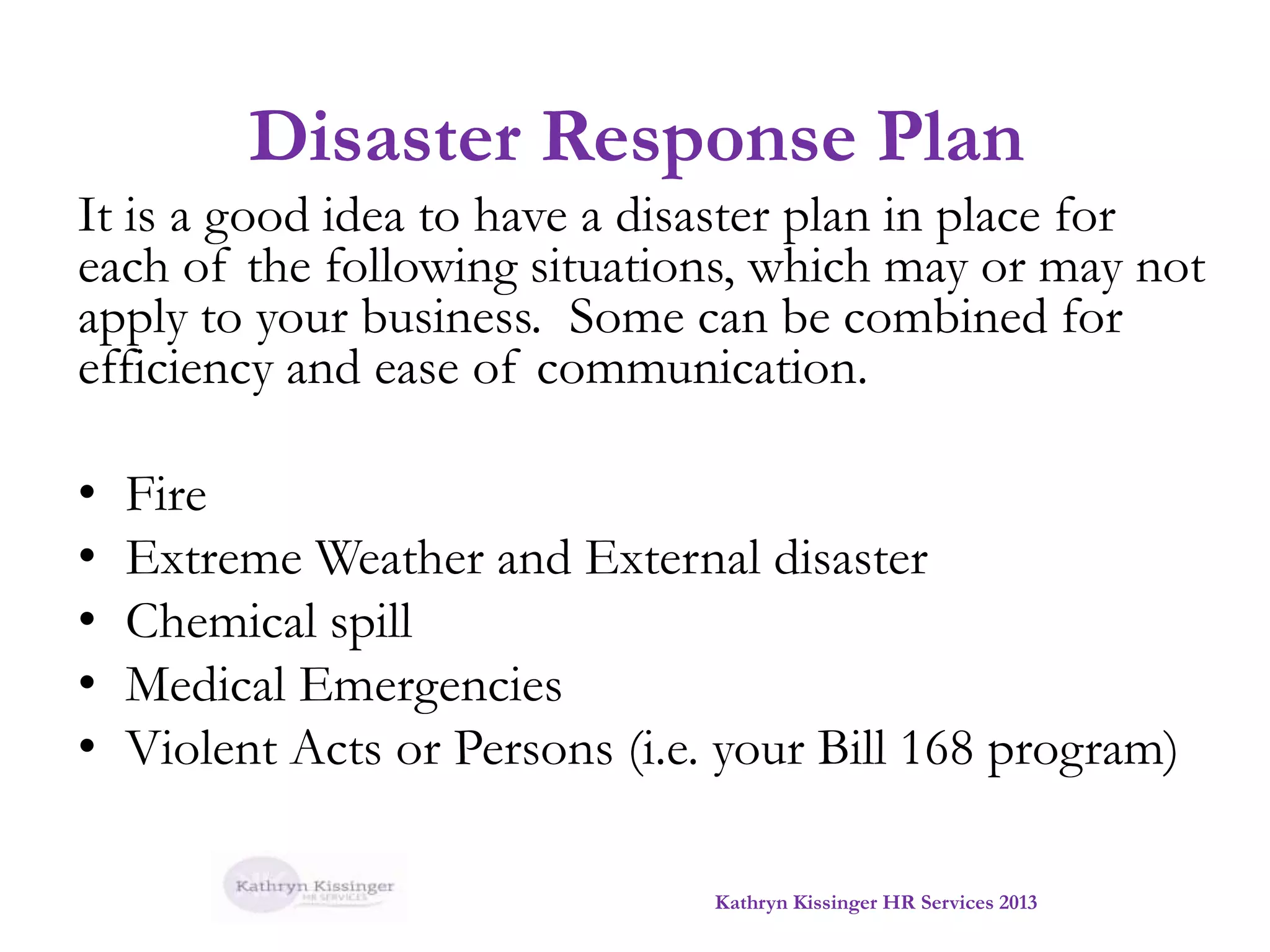 Disaster Response Plan | PPTX