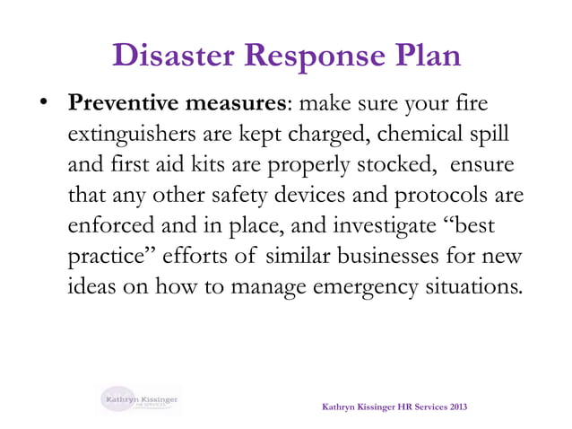 Disaster Response Plan | PPTX