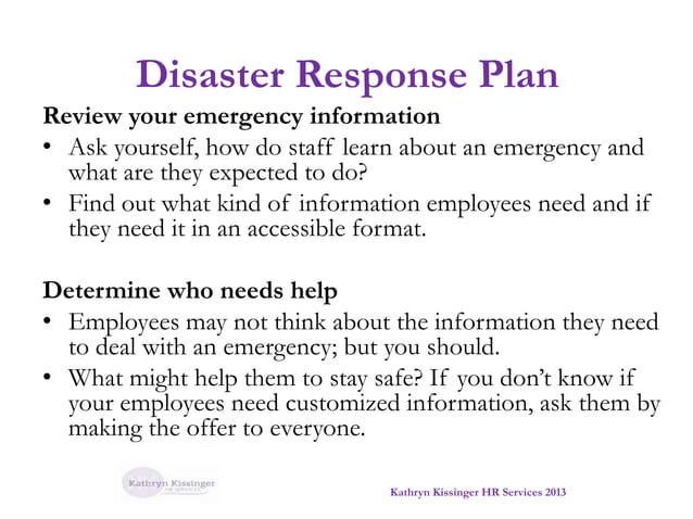 Disaster Response Plan | PPTX