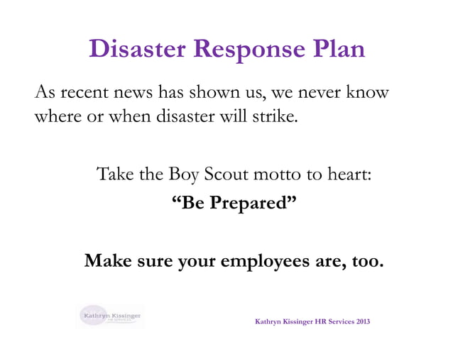 Disaster Response Plan | PPTX
