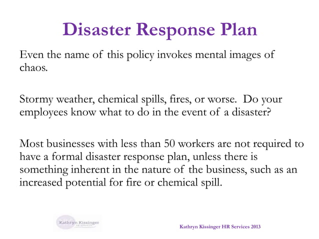 Disaster Response Plan | PPTX