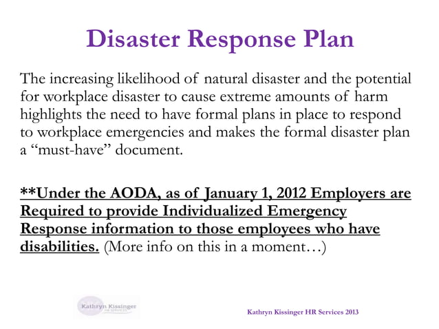 Disaster Response Plan | PPTX
