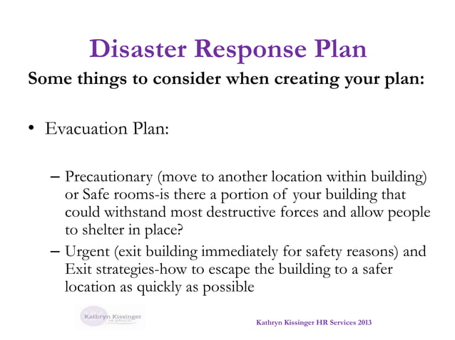 Disaster Response Plan | PPTX