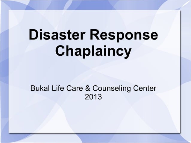 Disaster Response | PPT