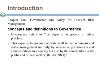 Disaster risk governance policy ppt.ppt