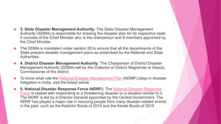 DISASTER RISK MANAGEMENT IN INDIA STUDYS | PPT