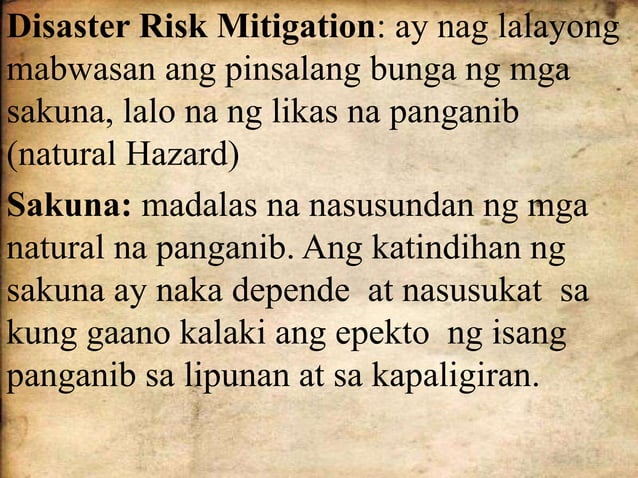 Disaster risk mitigation | PPTX