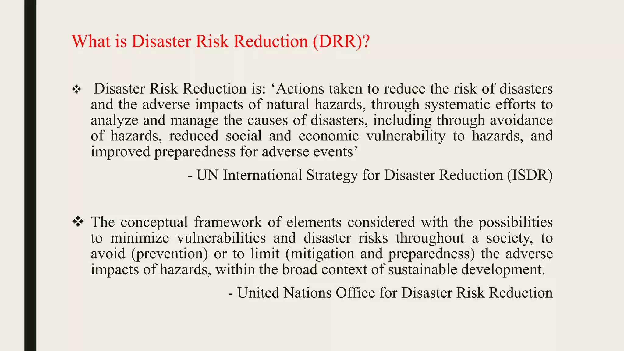 Disaster Risk Reduction | PPTX